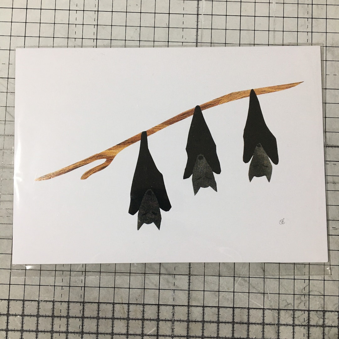 Hanging Bats Collage - Art Print A5 - Etsy