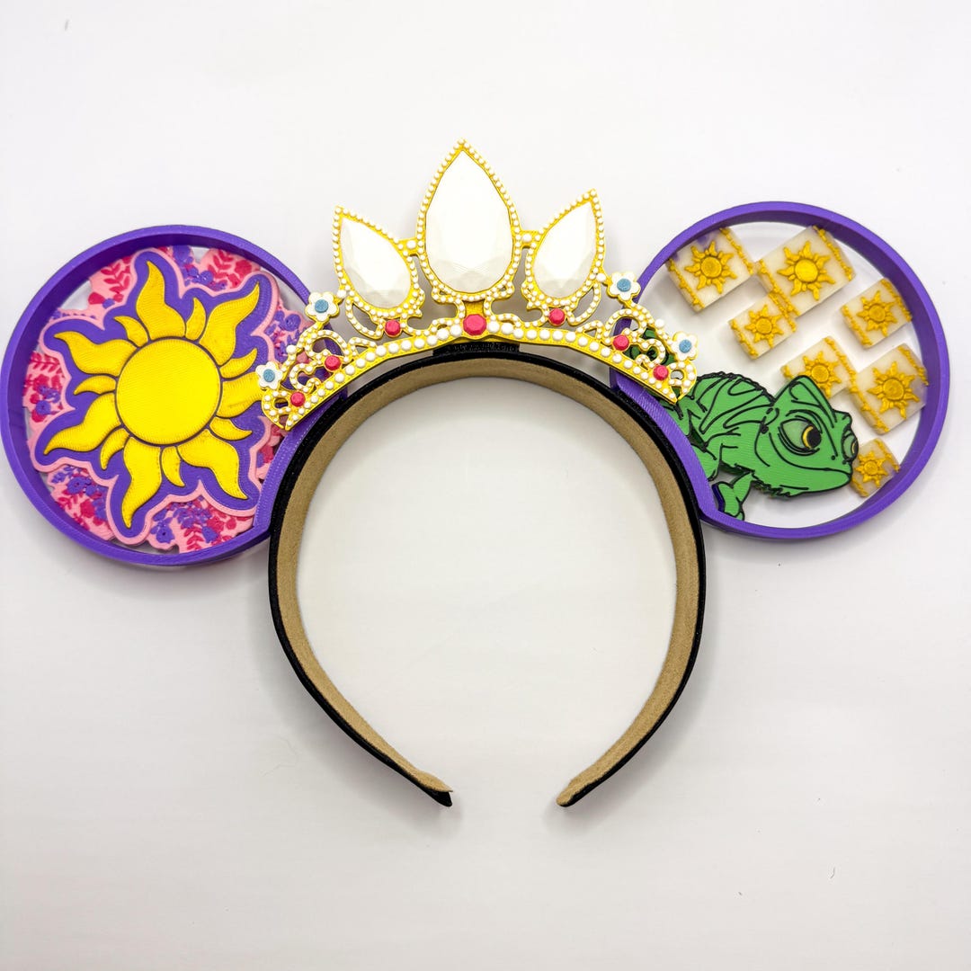 3D Tangled Sun Mural Mouse Ears Interchangeable Mouse Ears 3D Tangled ...