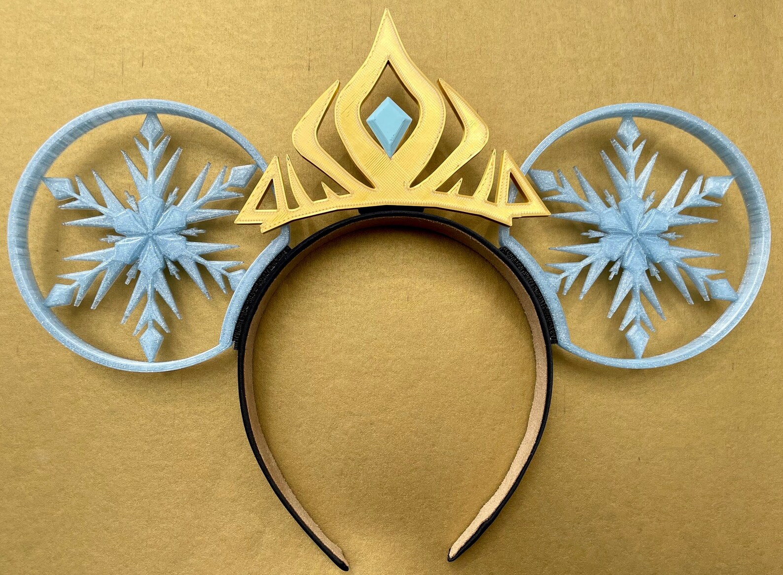 3D Glitter Ice Queen Mouse Ears | Elsa 3D Printed Ears | Frozen ...