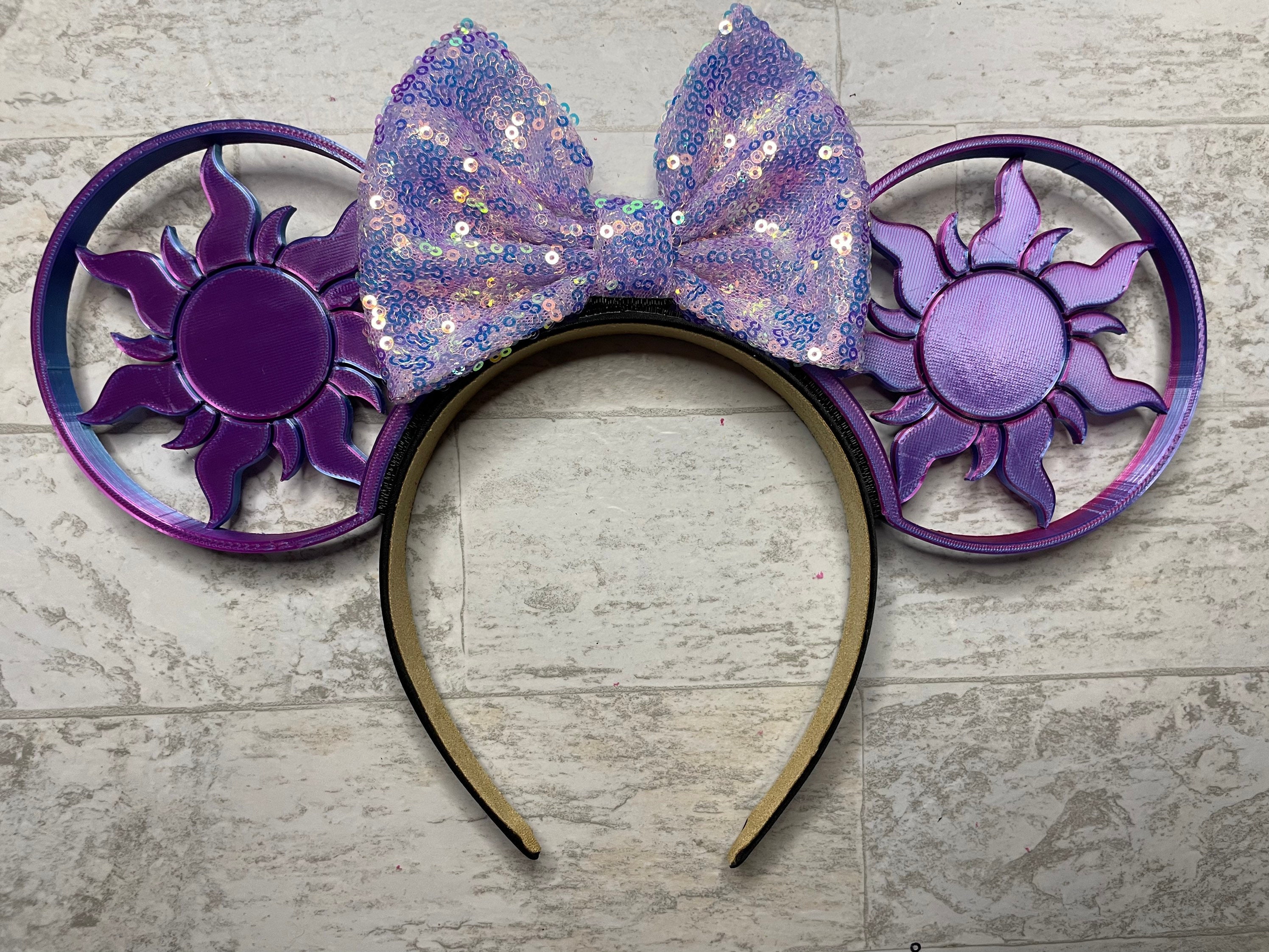 3D Tangled Rapunzel Sun Mouse Ears | Color Changing Interchangeable ...