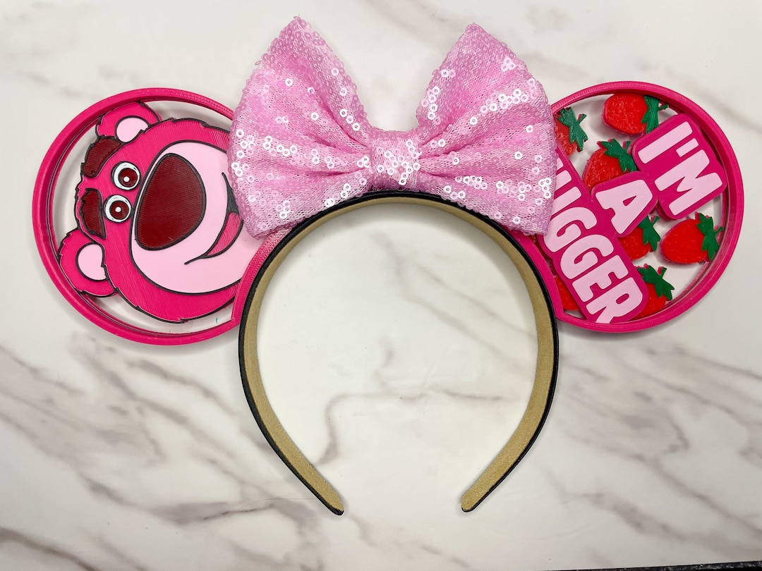 Hugging Bear 3D Printed Ears | Strawberry Bear Ears | Lots O Bear Ears ...