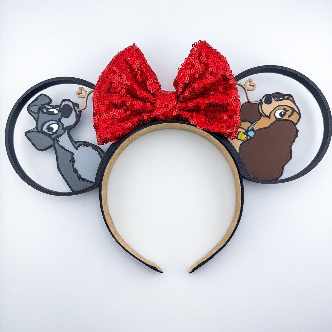 Spaghetti Kiss Mouse Ears | 3D Dog Kiss Ears | Valentines Day Mouse ...