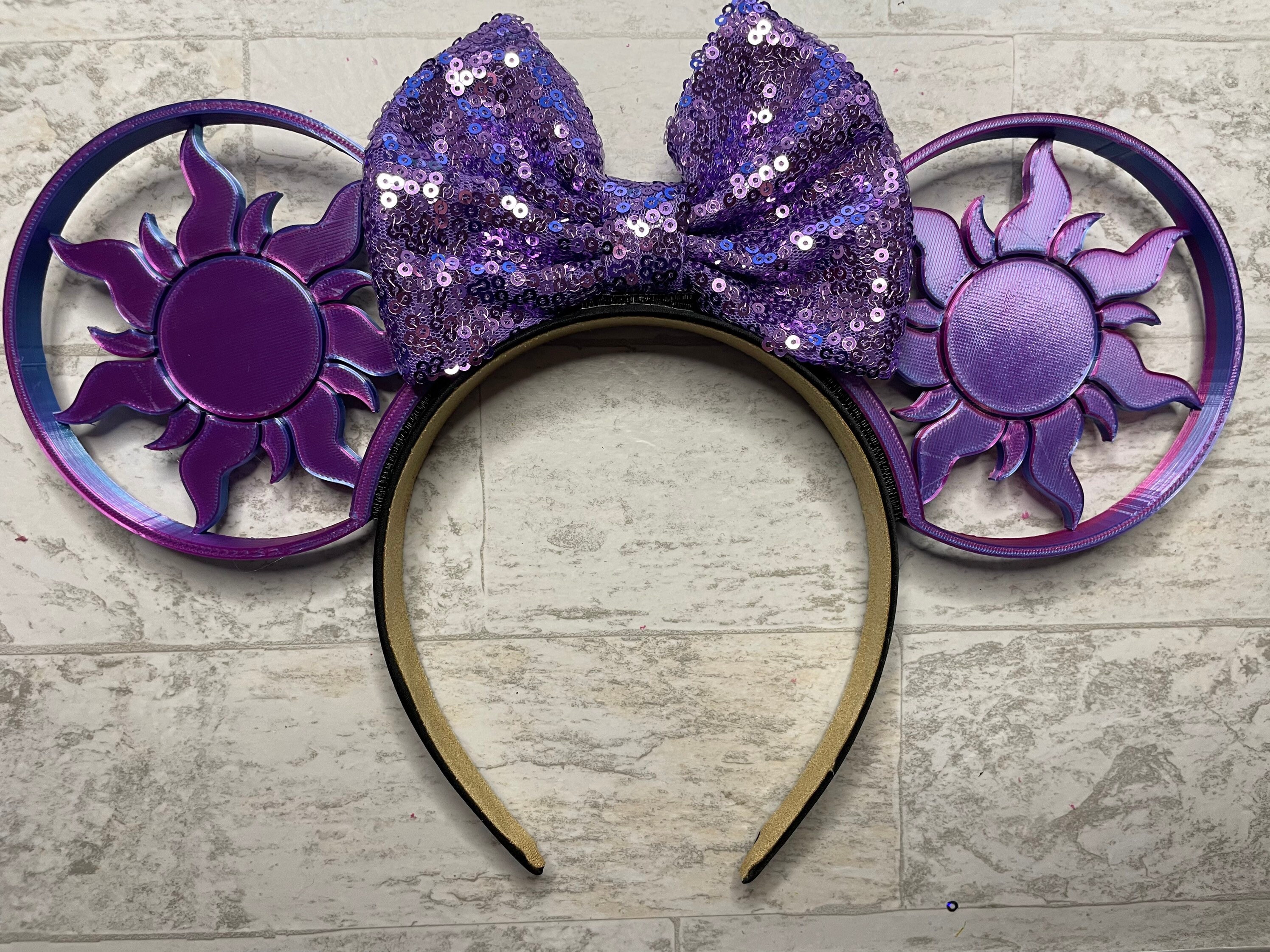3D Tangled Rapunzel Sun Mouse Ears | Color Changing Interchangeable ...