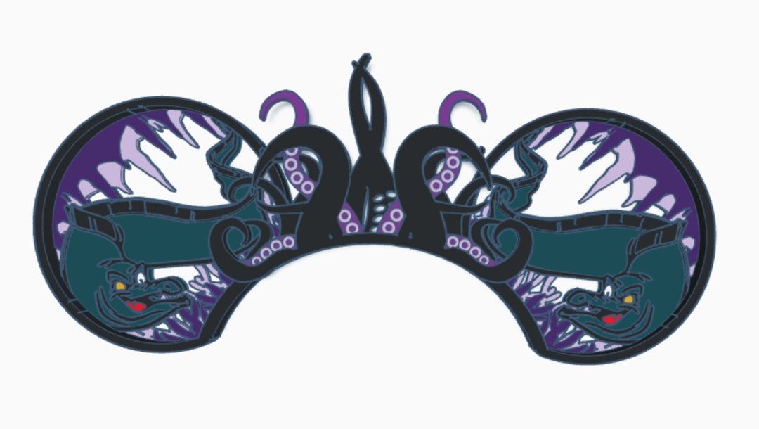 3D Evil Sea Witch Eels Ursula Mouse Ears Interchangeable 3D - Etsy