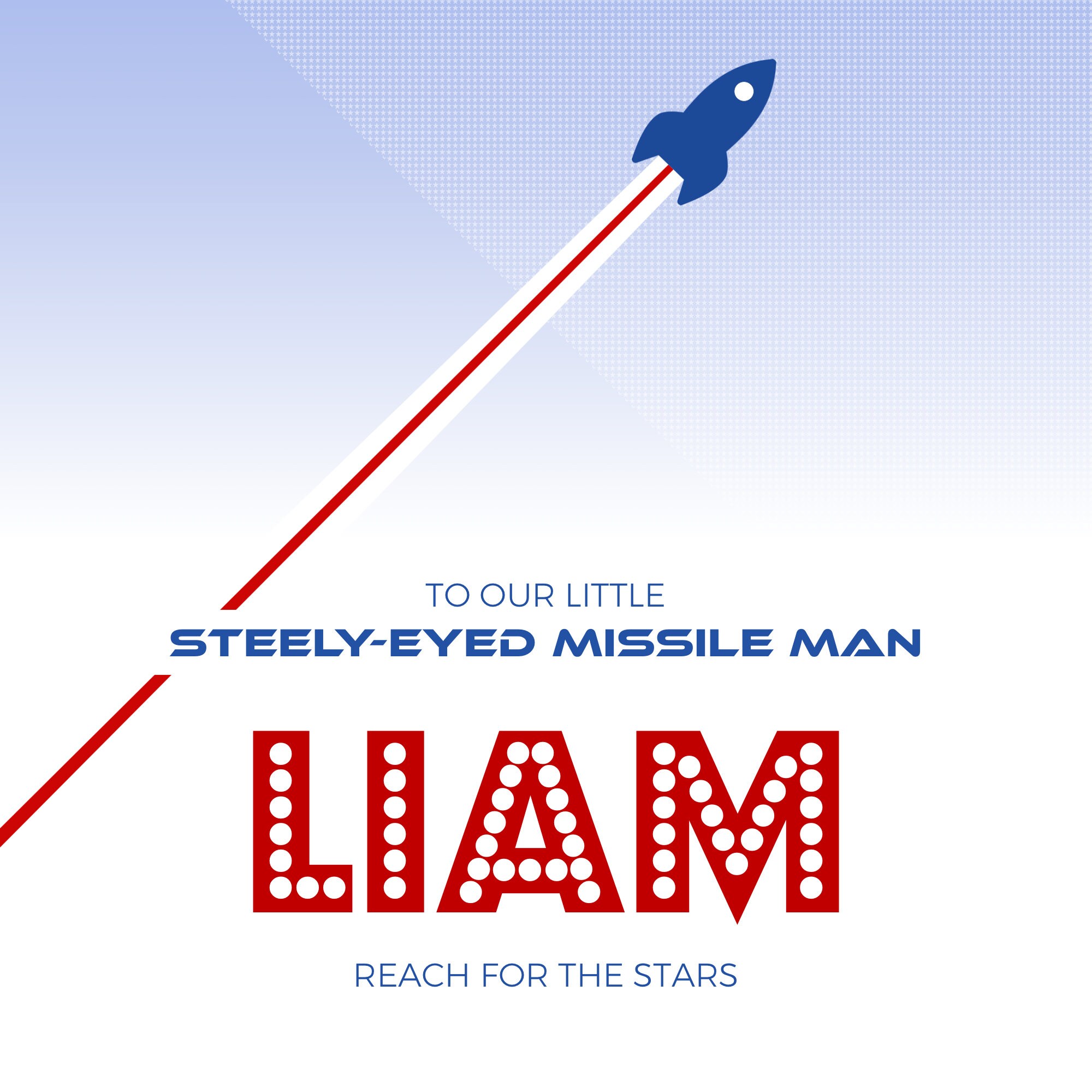 Liam Printable Personalised Nursery Decor Steely Eyed Missile Man Cute ...