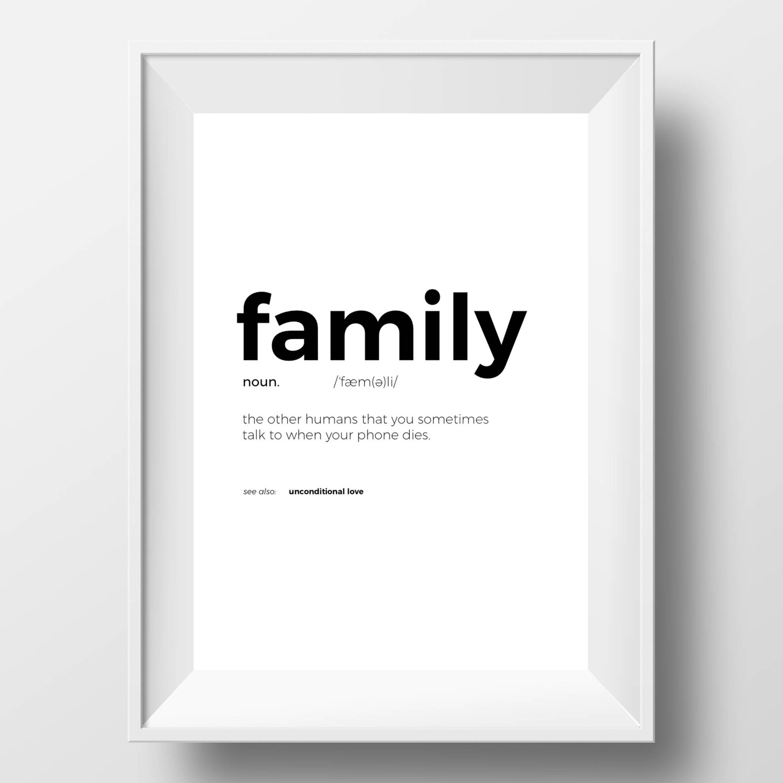 Printable Family Definition Print - Family Sign - Funny Family Quote ...