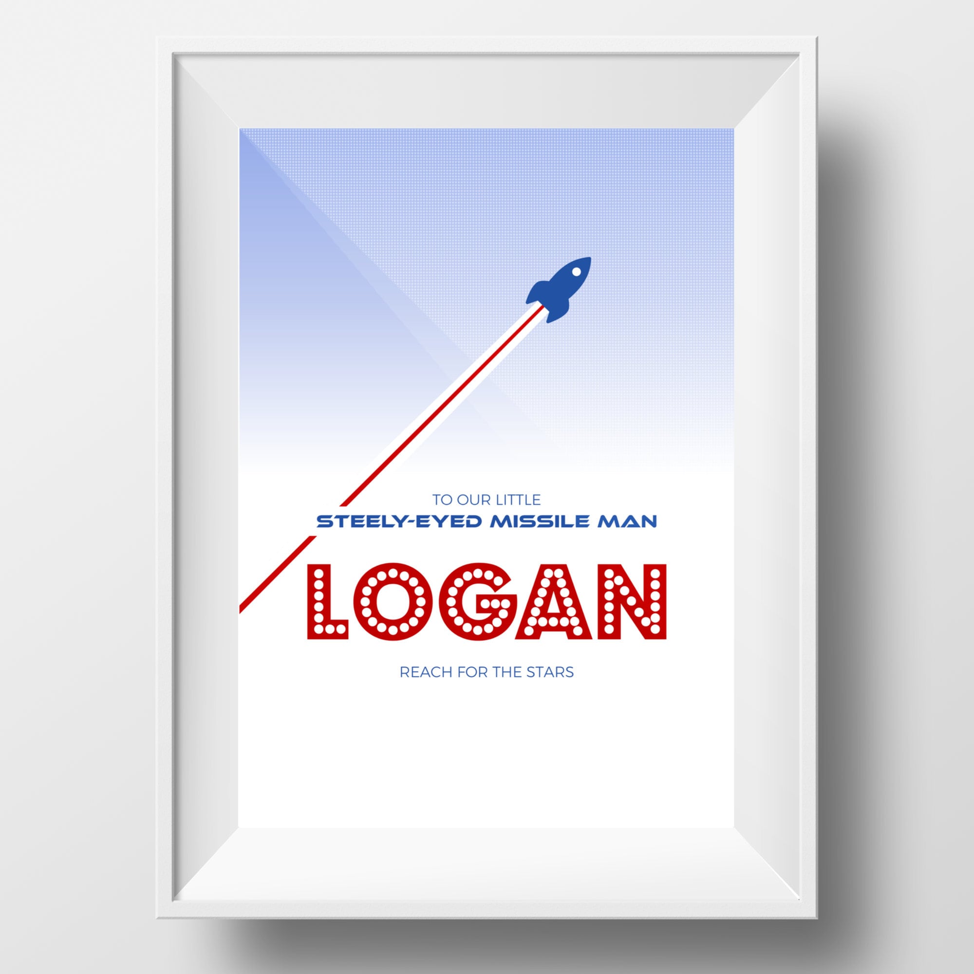 Logan - Printable Personalised Nursery Decor - Steely Eyed Missile Man ...