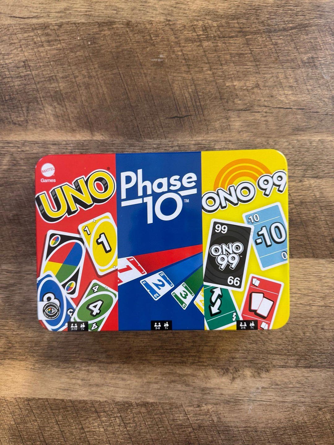 Uno Phase 10 Ono 99 Tin Can Box Combo Multi Pack Large Size - Etsy