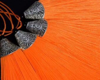 Orange tassels | Etsy