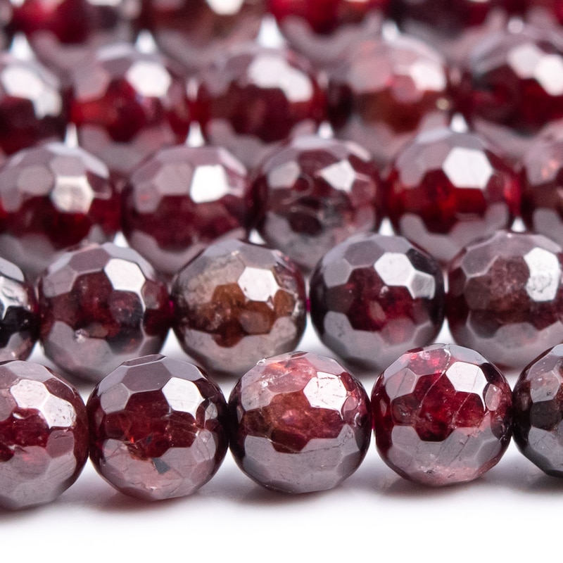 Faceted Garnet - Etsy