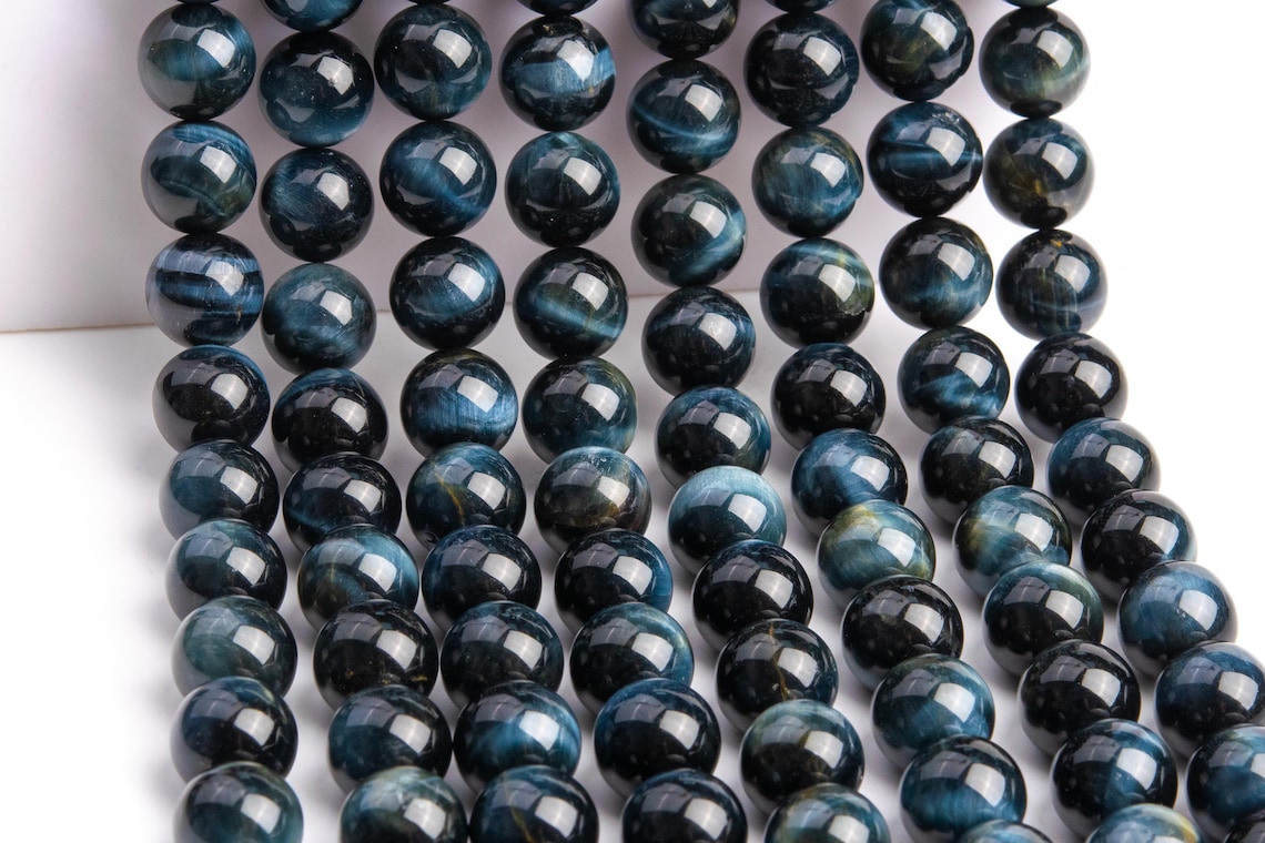 Genuine Natural Tiger Eye Hawk Eye Gemstone Beads 10MM Gray - Etsy