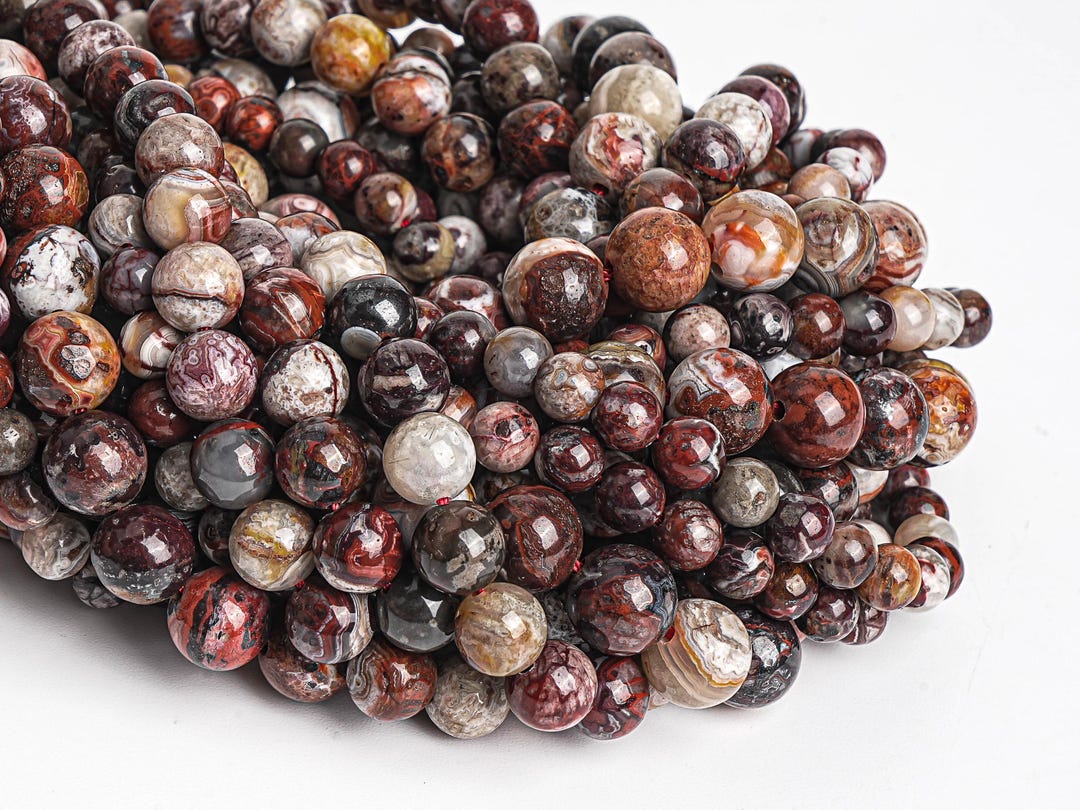 Genuine Natural Mexican Crazy Lace Agate Gemstone Beads 6MM 8-9MM 10MM ...