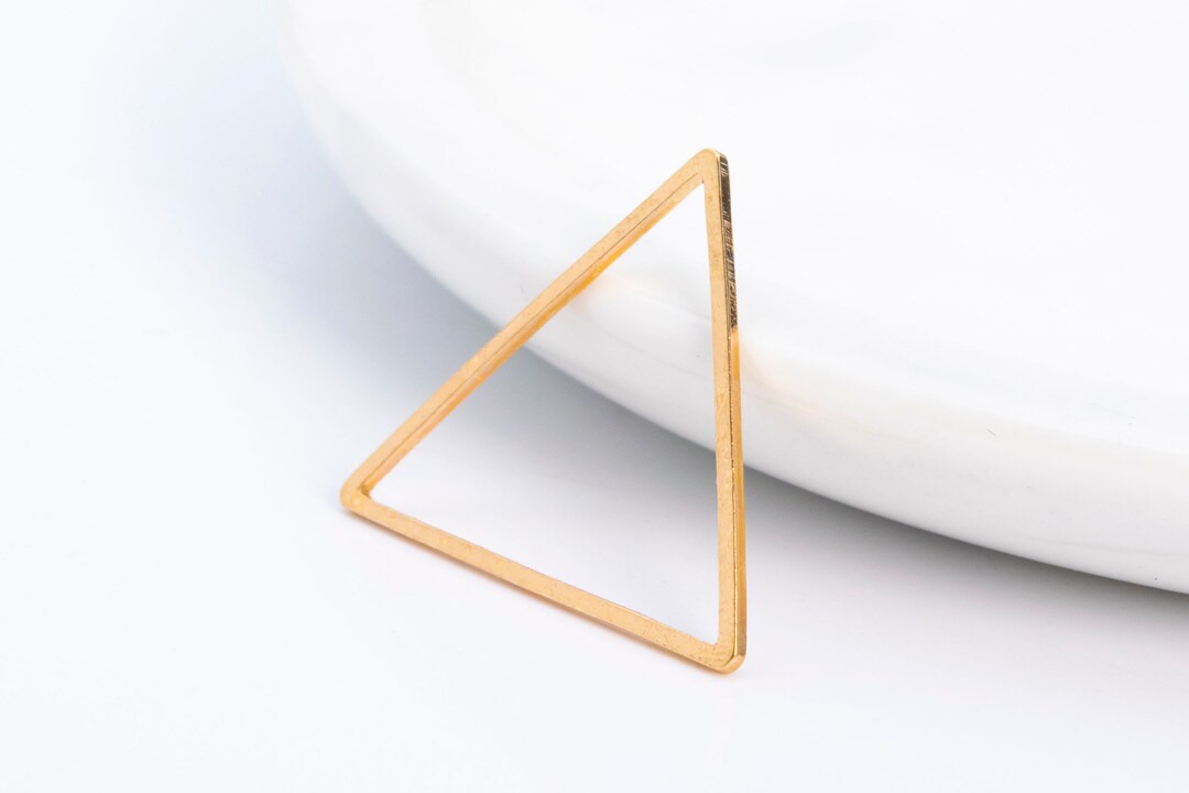 10 Pcs - 24x1x1mm Equilateral Triangle Connector Charms Light Gold Tone ...