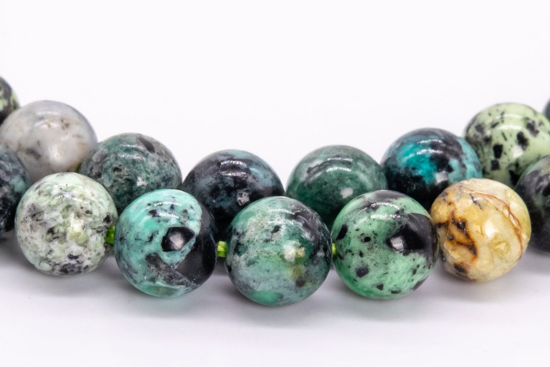 Genuine Natural Variscite Gemstone Beads 6MM Multicolor Round AA Quality Loose Beads (116239) - Etsy