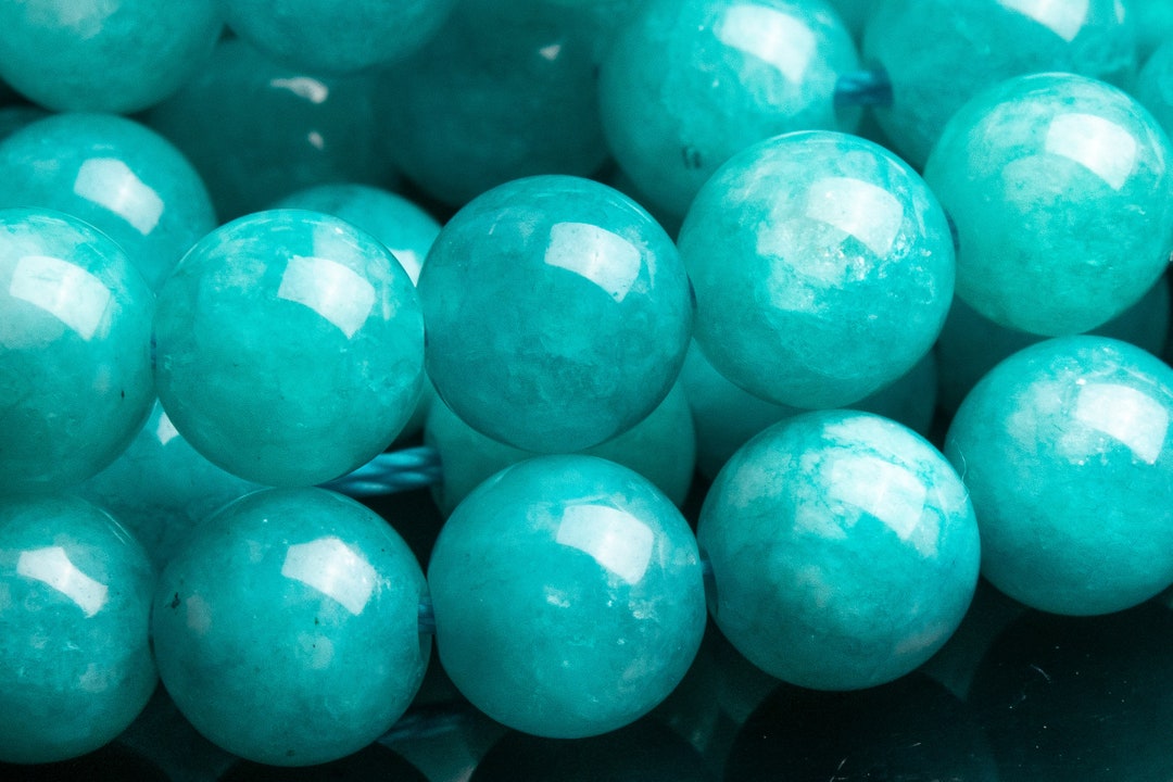 Quartz Gemstone Beads 6MM Amazonite Blue Green Color Round AAA Quality ...