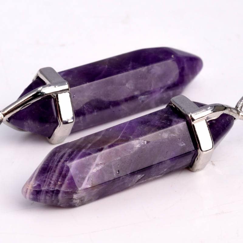 Amethyst Pointed Pendants - Etsy