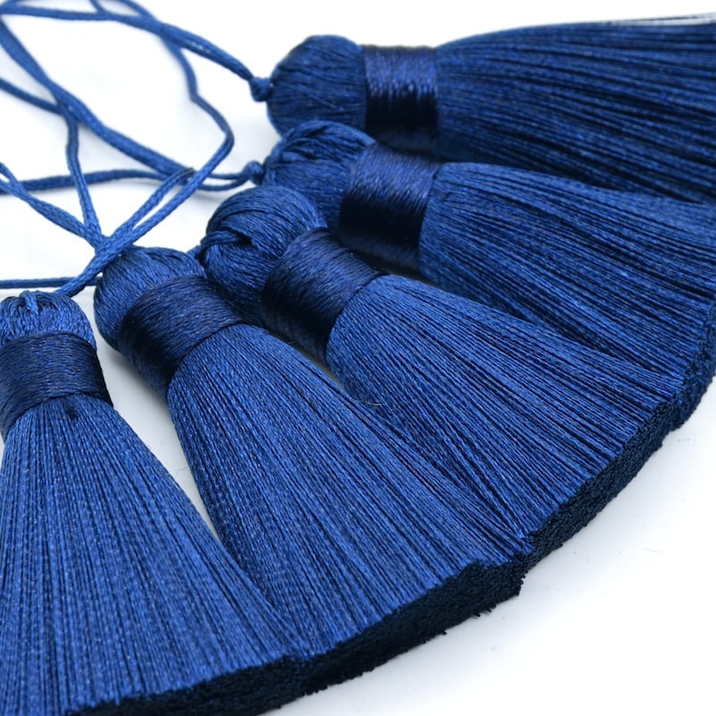 Navy Blue Tassels - Etsy