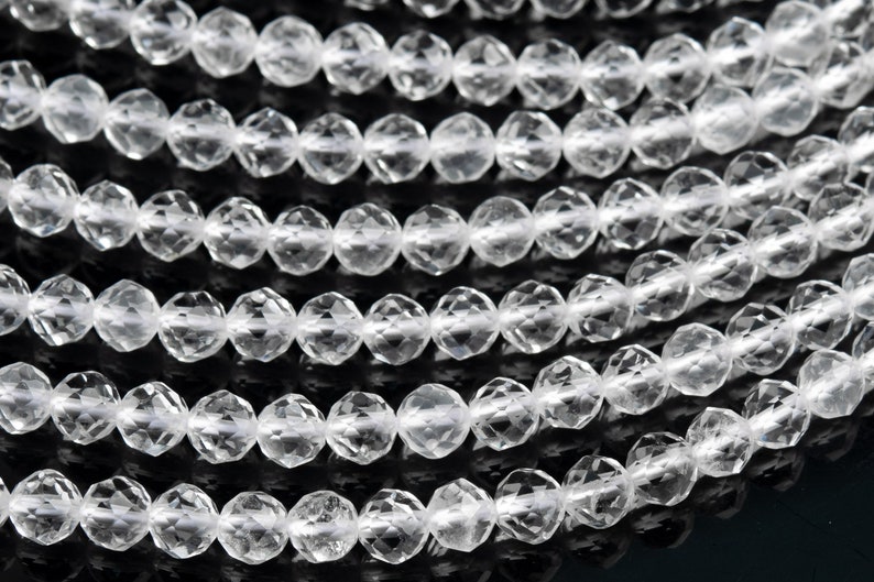 Genuine Natural Crystal Quartz Gemstone Beads 4MM Clear - Etsy