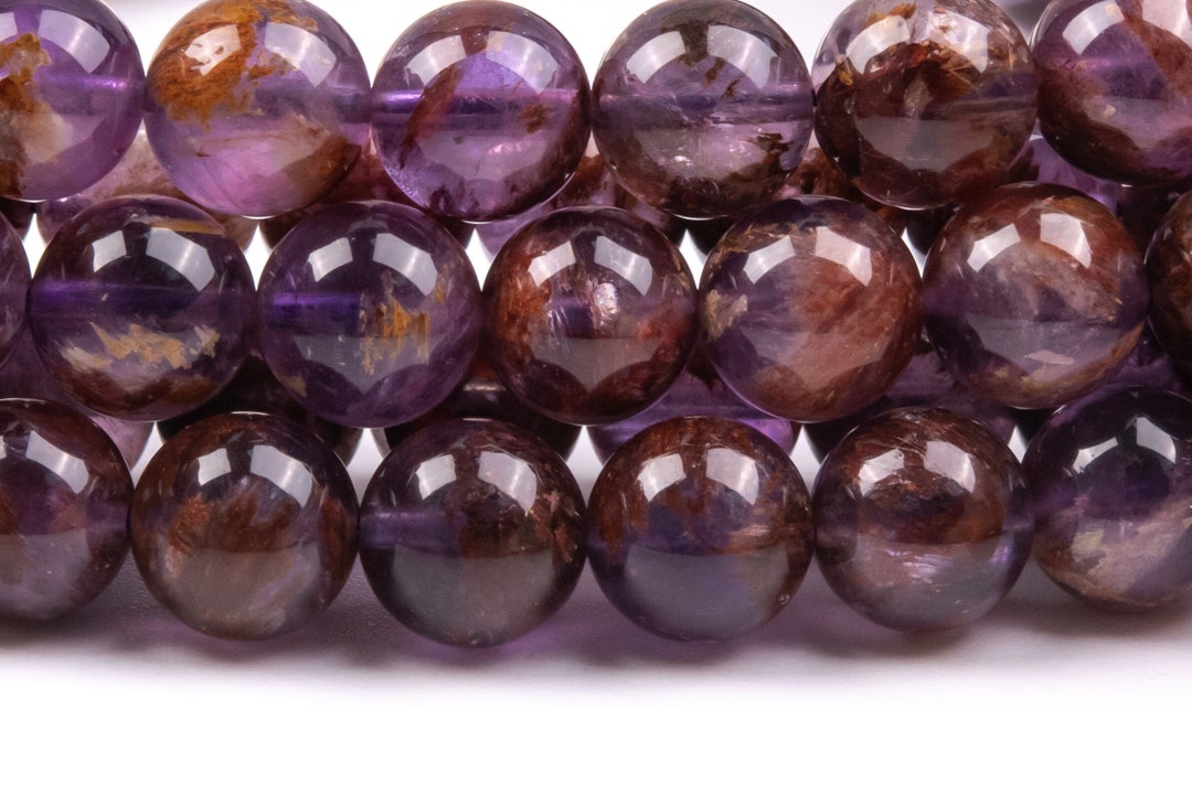 Genuine Natural Purple Phantom Amethyst Cacoxenite Inclusions Quartz ...