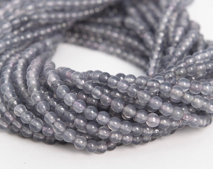 Jade Gemstone Beads 4MM Gray Round Quality Loose Beads (100929) - Etsy