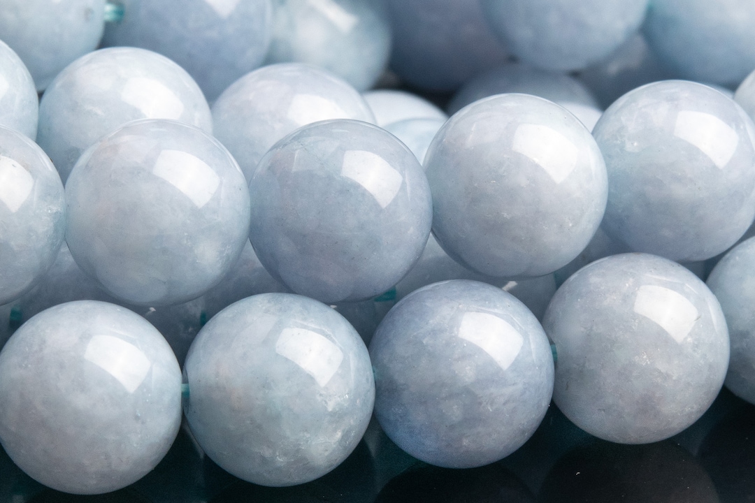 Quartz Gemstone Beads 10MM Light Blue Round AAA Quality Loose Beads ...