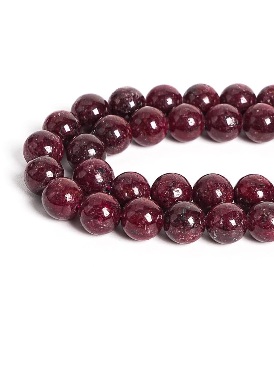 Genuine Natural Ruby Gemstone Beads 7-8MM 8MM 8-9MM Red Round AAA ...