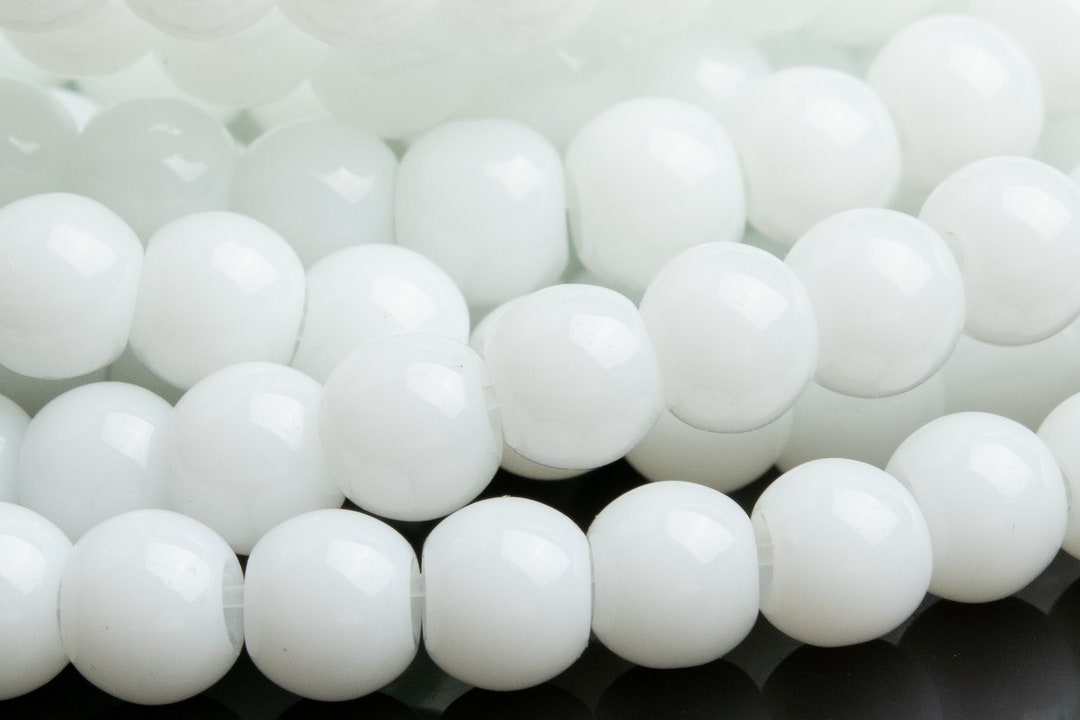 Jade Beads 4MM Snow White Round Loose Beads (100931) - Etsy