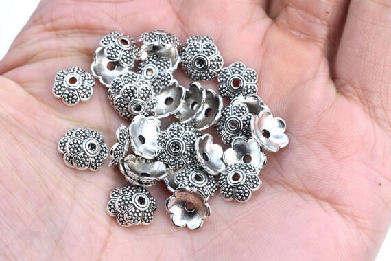 Jewelry & Beauty Craft Supplies & Tools 8x2MM Flower Bead Cap Antique ...