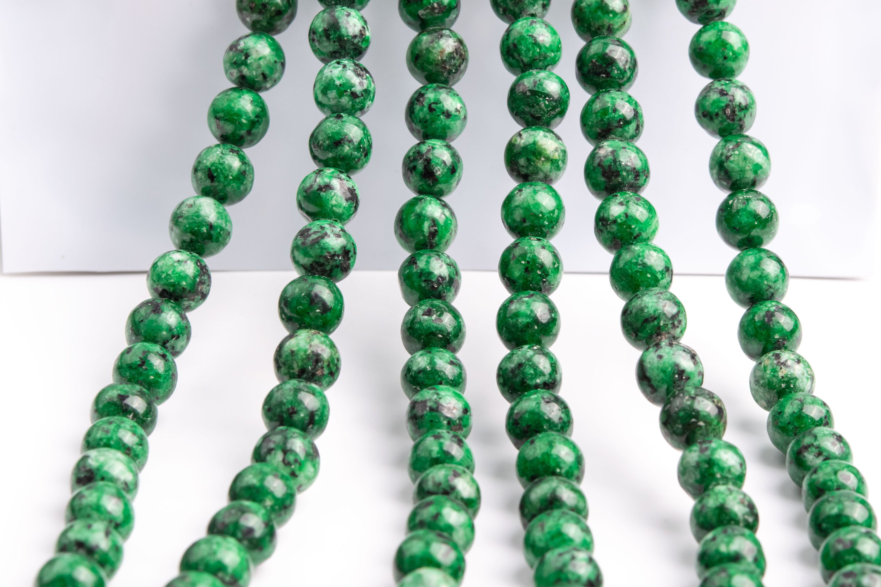 Jade Gemstone Beads 8MM Green Round AAA Quality Loose Beads (106990) - Etsy
