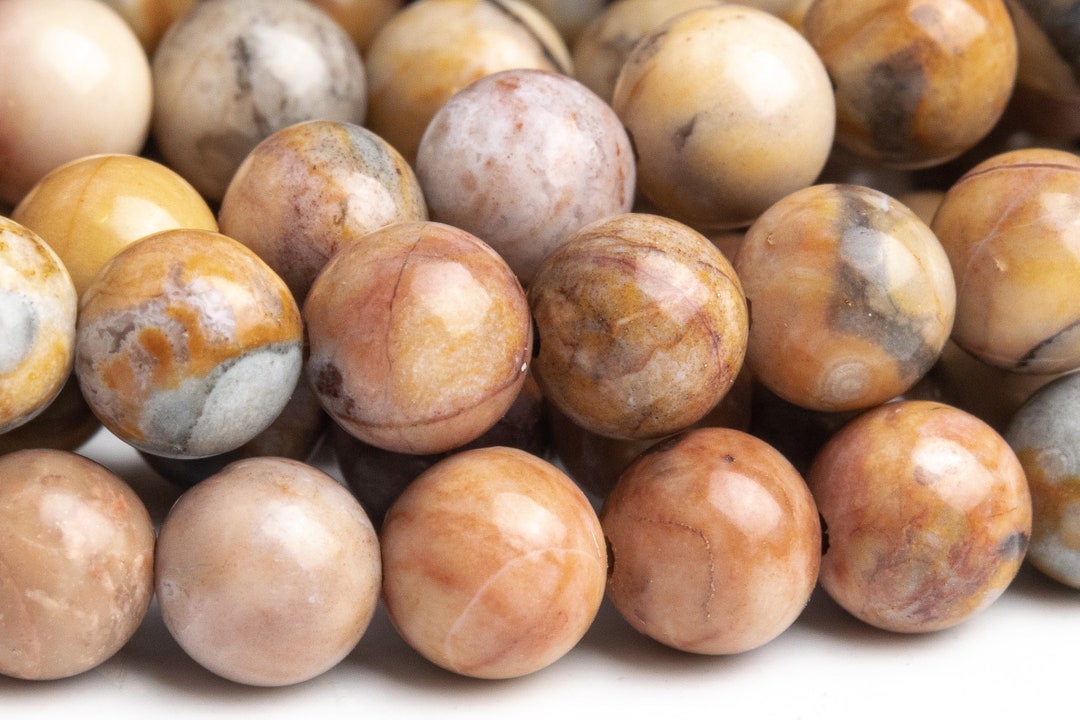 Genuine Natural Venus Jasper Gemstone Beads 6MM Brown Round AAA Quality ...
