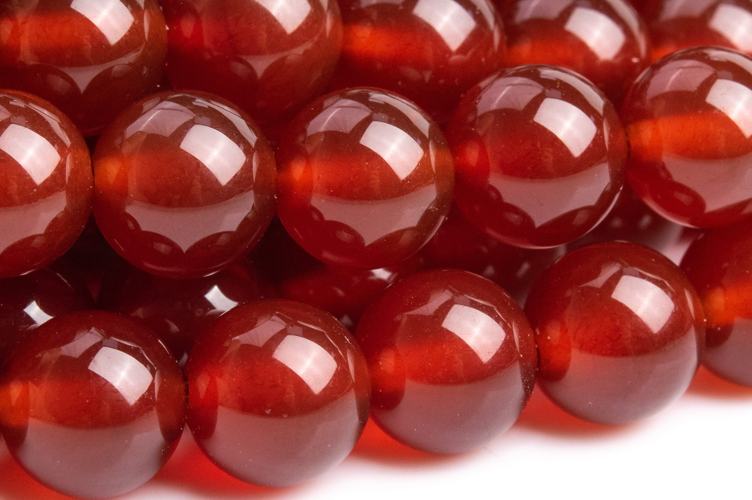 Genuine Natural Carnelian Gemstone Beads 8MM Red Round AAA Quality ...