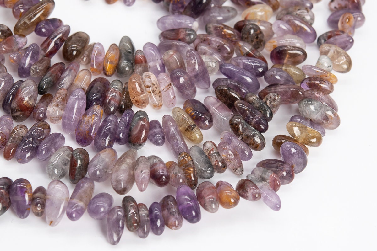 Genuine Natural Super Seven Gemstone Beads 12-24x3-5mm - Etsy Hong Kong