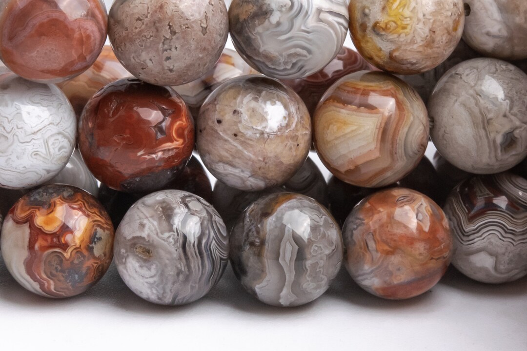 Genuine Natural Mexican Crazy Lace Agate Gemstone Beads 12MM Multicolor ...