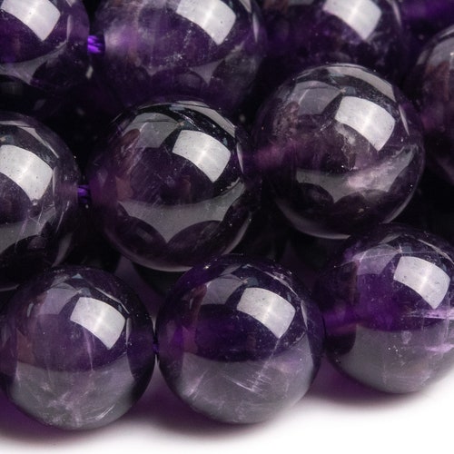 Natural Amethyst Round Beads Healing & Energy Gemstone Loose - Etsy