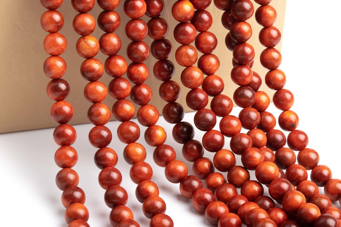 Natural Wood Indonesia Agathis Alba Kingwood Gemstone Beads - Etsy