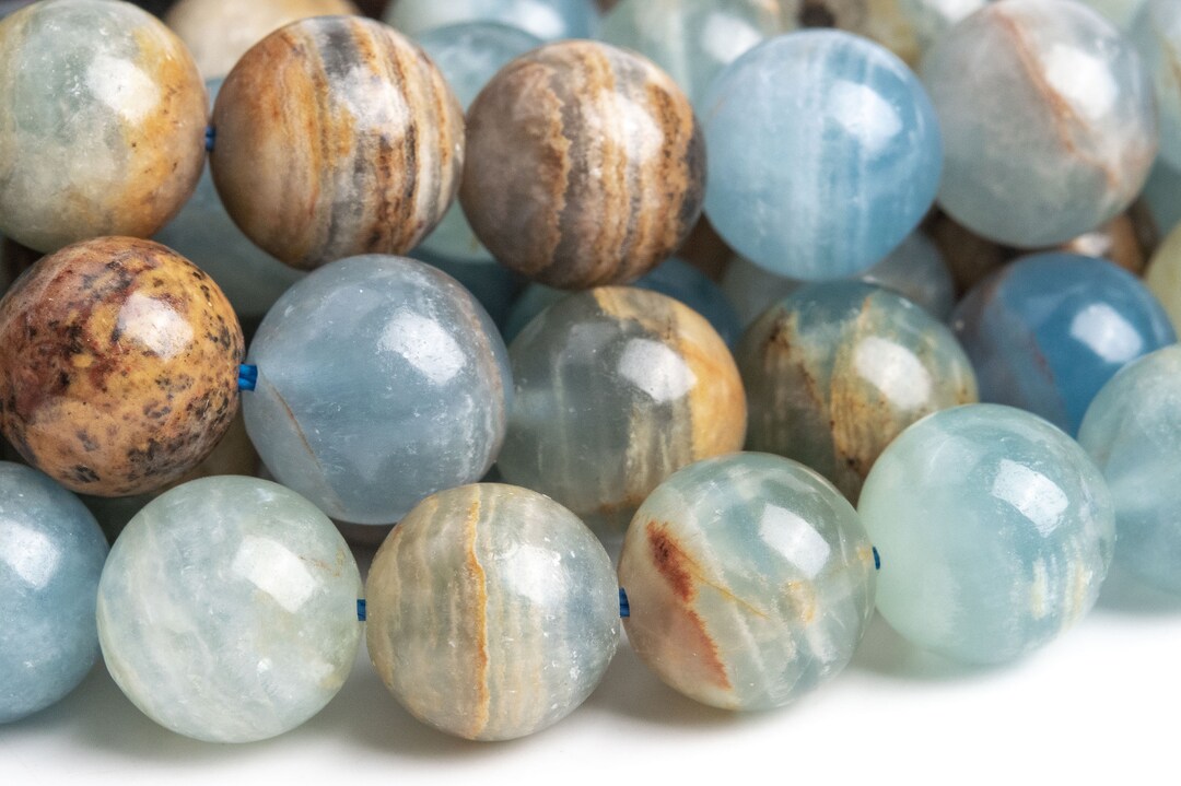 Echte Natürliche Onyx (Lemurian Aquatin Calcit) Edelstein Perlen 10 MM ...