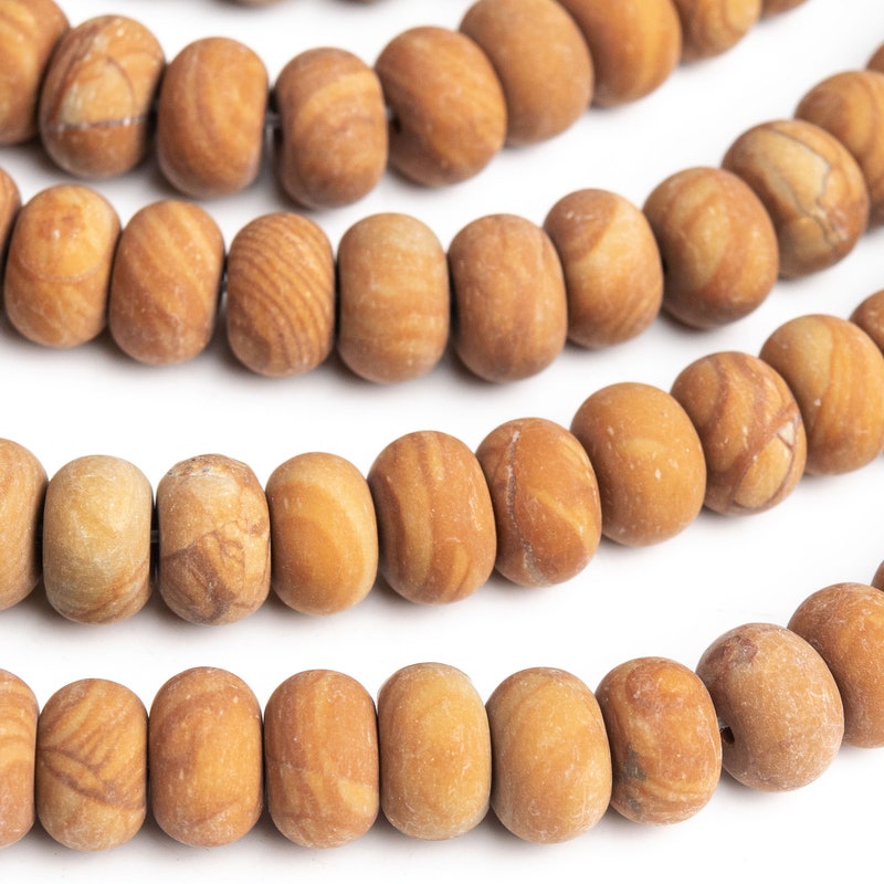 Wood Rondelle Beads - Etsy