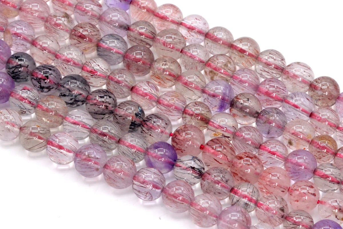 Genuine Natural Super Seven Gemstone Beads 5MM Multicolor - Etsy UK