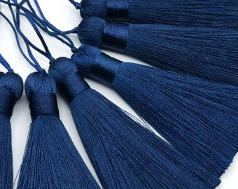 Navy Blue Tassels | Etsy
