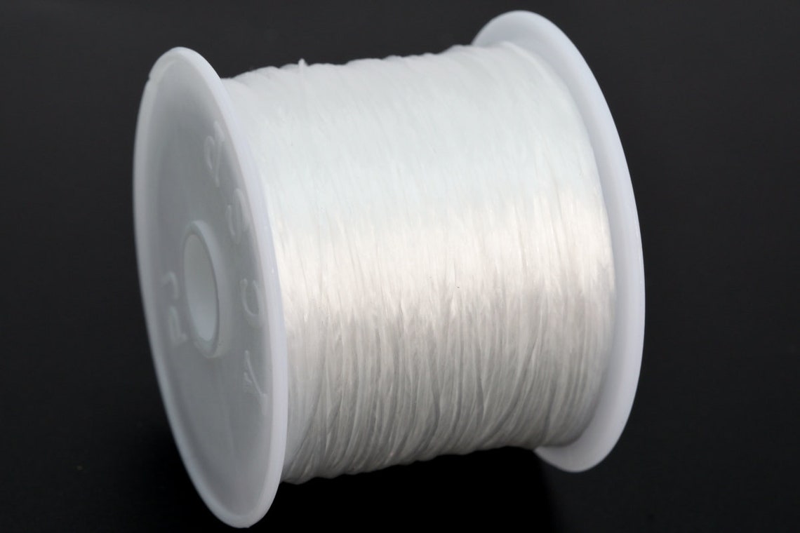 1 Spool 0.8MM Clear Elastic Cord / Thread 60 Meters Crystal - Etsy