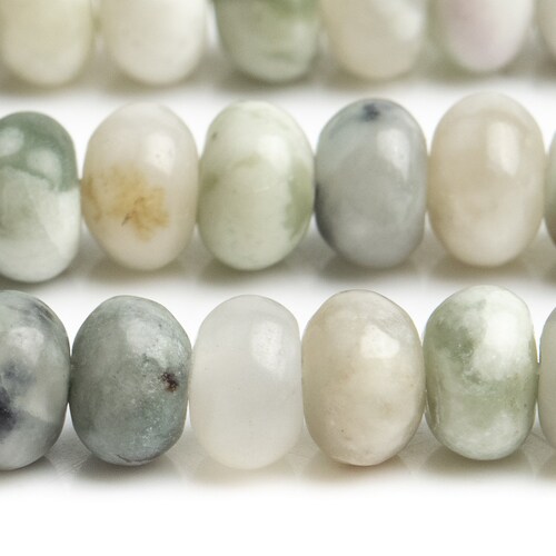 Genuine Natural Matte Milky Green Jade Loose Beads Rondelle - Etsy