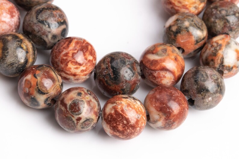 Genuine Natural Leopard Skin Jasper Gemstone Beads 6MM | Etsy