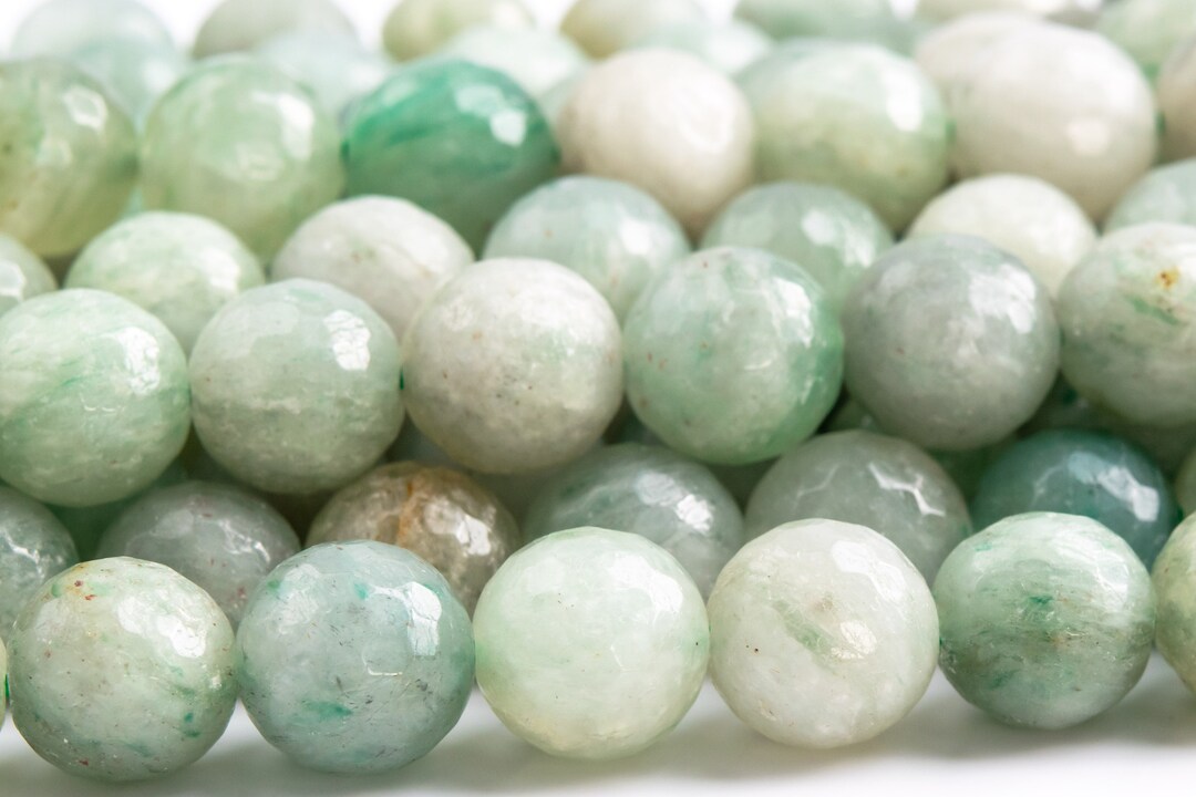 Genuine Natural African Jade Gemstone Beads 10MM Light Green Micro ...