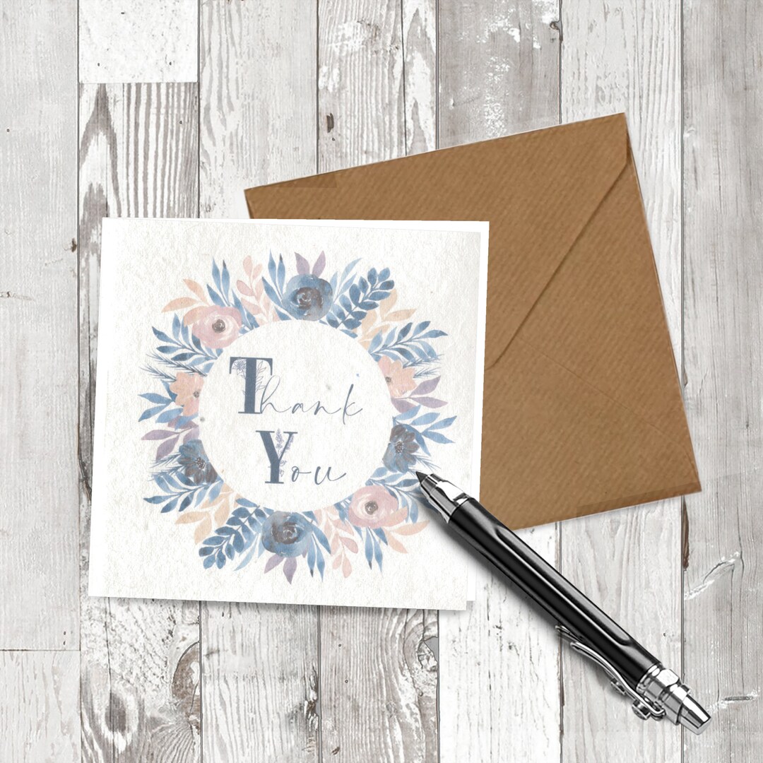 Plantable , Seeded Thank You Card, Recycled - Etsy