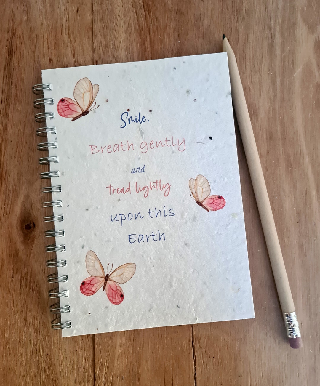Positive Affirmation, A6 Spiral Bound Seeded Notebook, Plantable, Bee ...