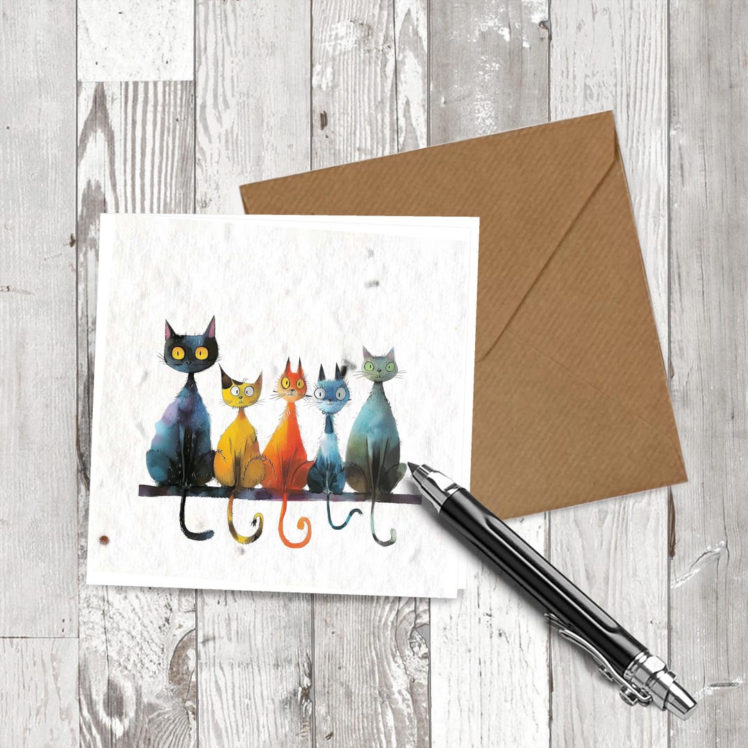 Plantable Greetings Card, Crazy Cat Designs - Etsy