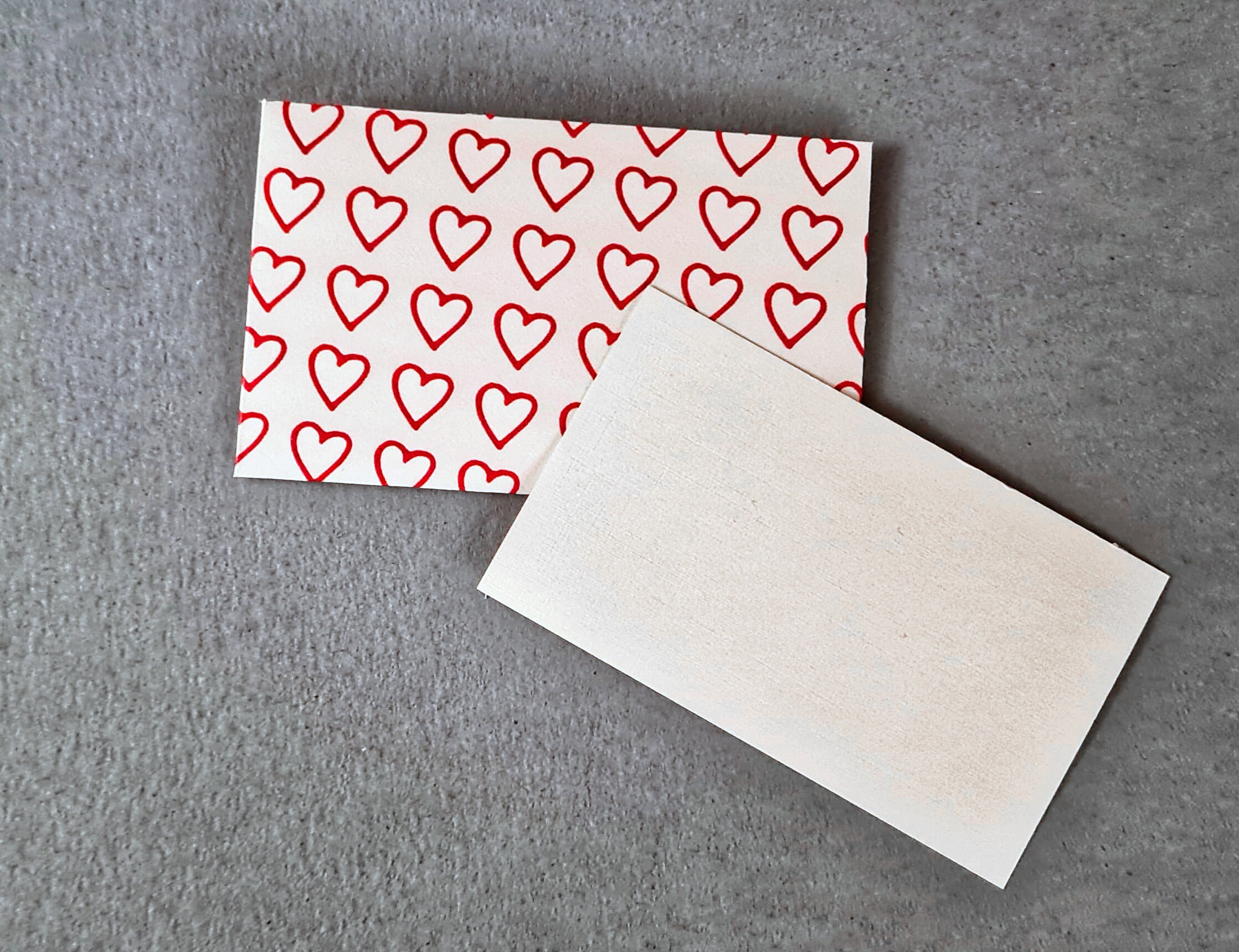 Pack of 10 Mini or Small Red Love Heart Envelopes and Note - Etsy UK