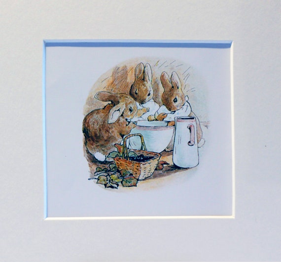 Mrs Rabbit goes shopping from Peter Rabbit Beatrix Potter Vintage ...