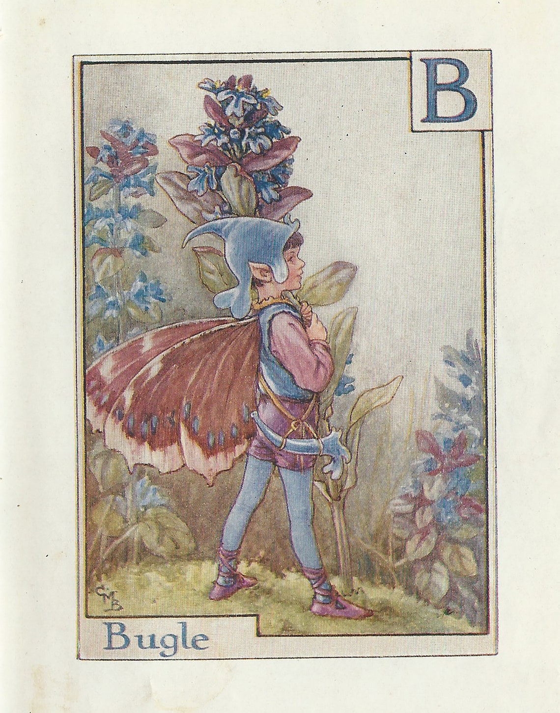 The Bugle Fairy Mounted Picture From 1950s Children's | Etsy