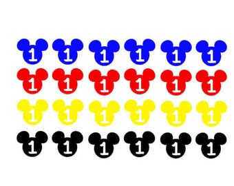 Mickey mouse numbers | Etsy